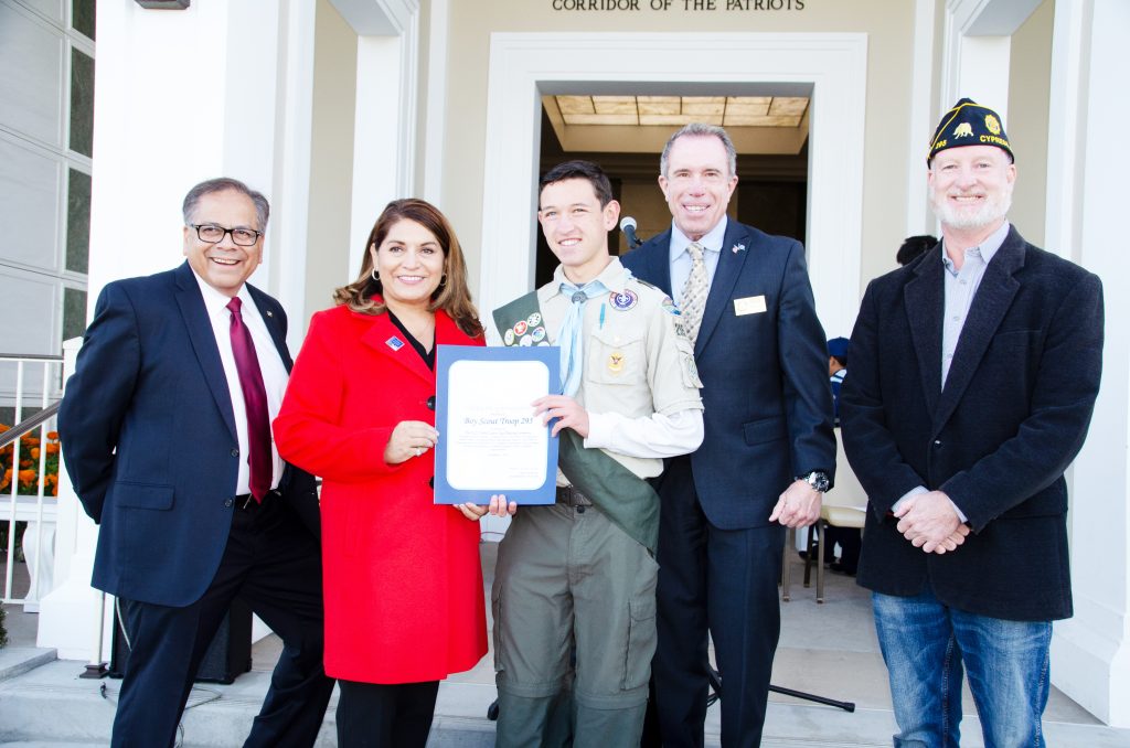 Scout Troop sponsors Veterans Day flag tribute at Forest Lawn | The ...