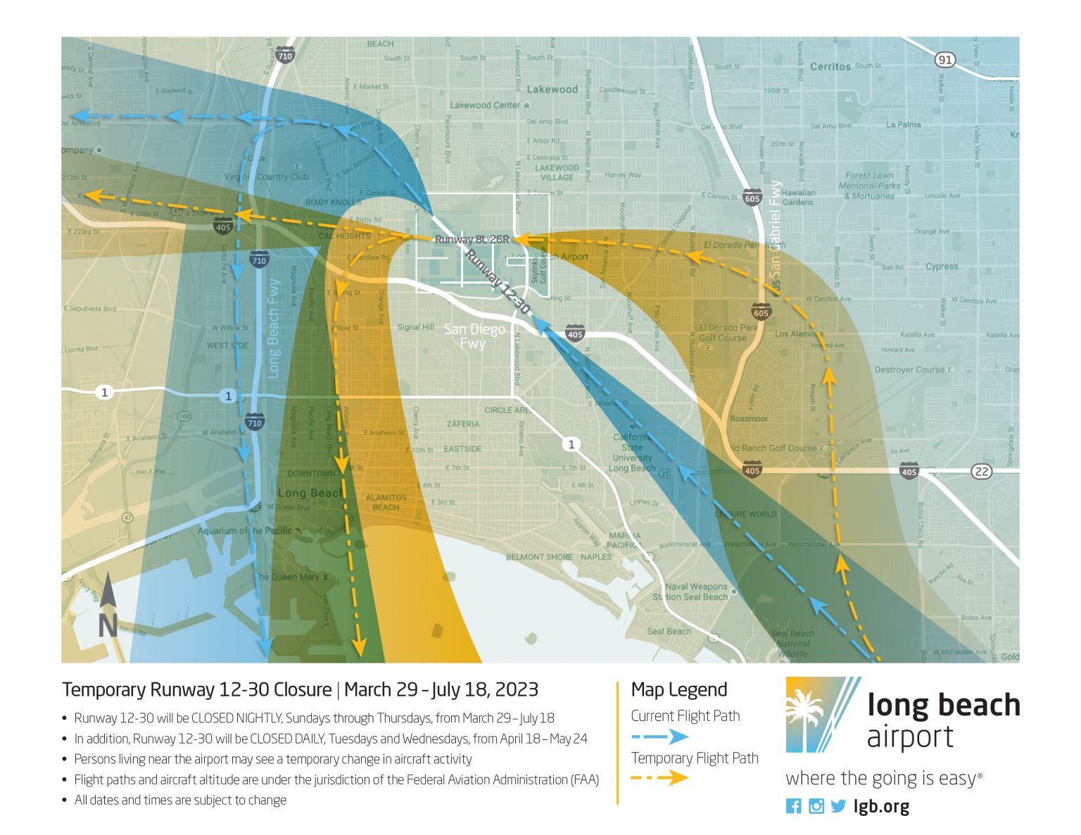 Long Beach runway work causing ununsual landing patterns | The Event ...